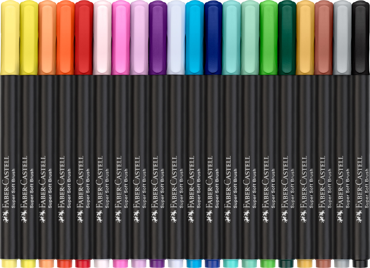 PISAKI PĘDZELKOWE BLACK EDITION 20 KOL. FABER-CASTELL