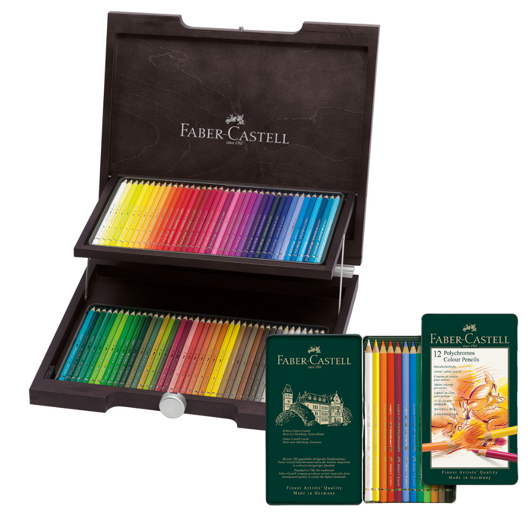 KREDKI A.DURER FABER-CASTELL, 72 KOLORY + POLYCHROMOS, 12 KOLORÓW